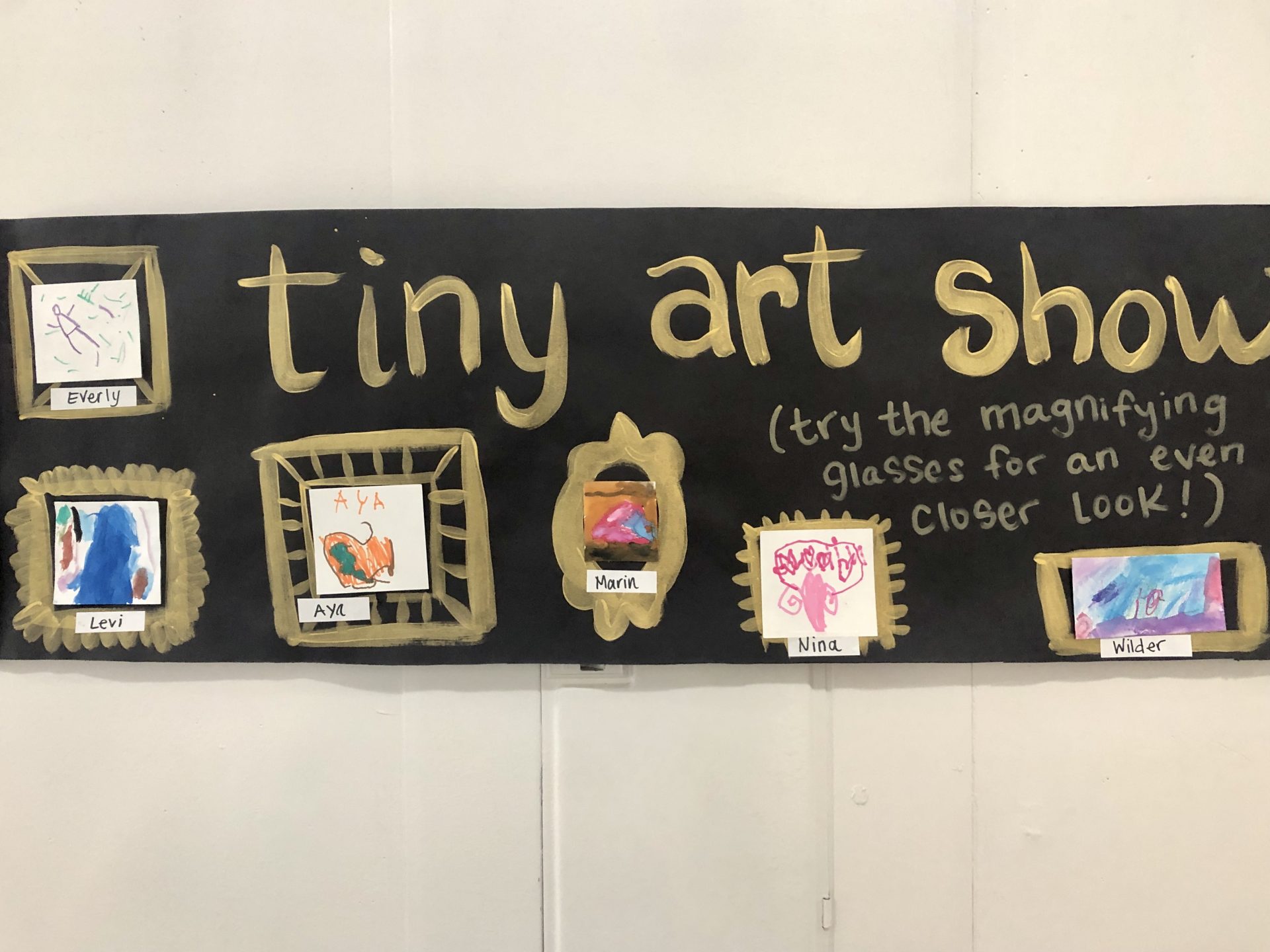 Fraser Woods Montessori School | The Tiny Art Show is on Display!